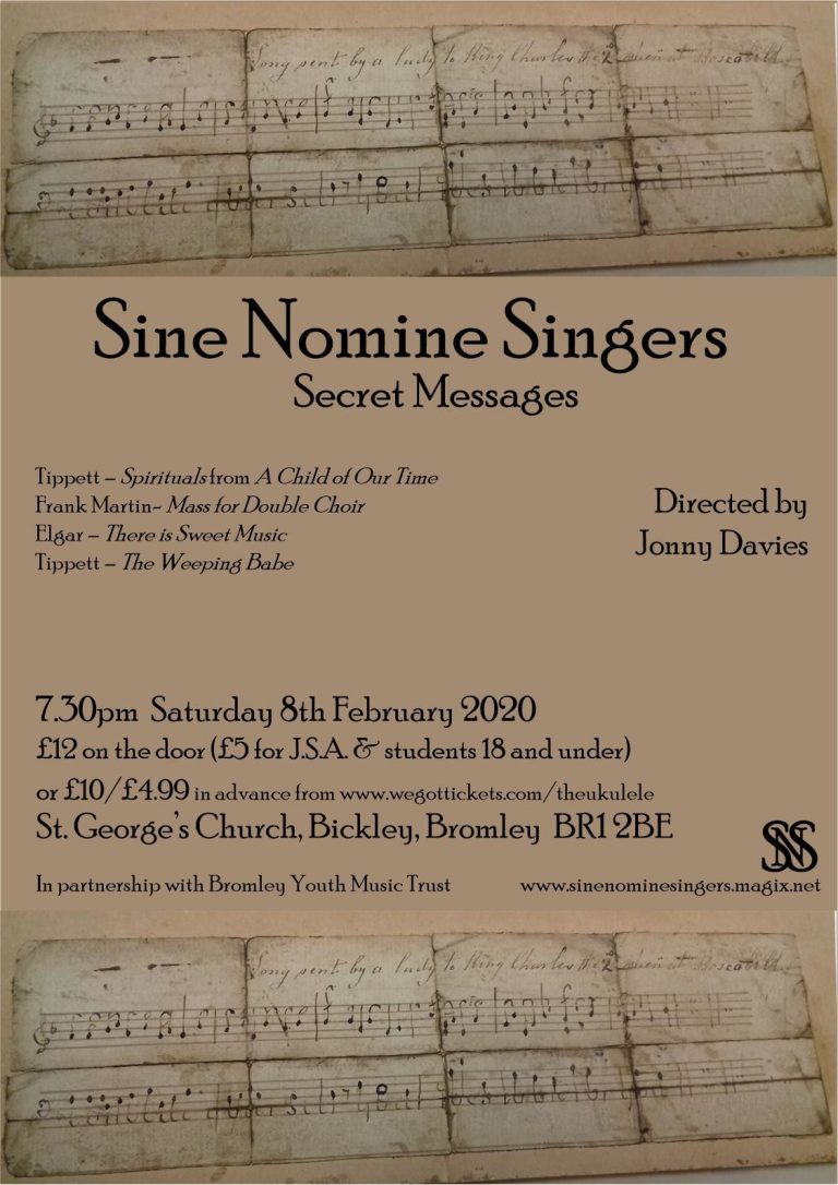 Secret Messages – Sine Nomine Singers